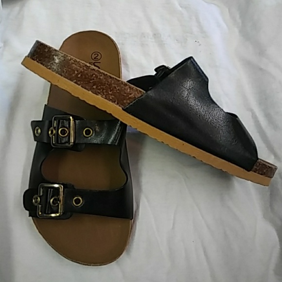 SOS | Shoes | New Black Color Slip On Sandals | Poshmark